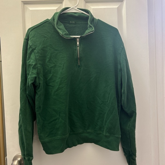 Brandy Melville | Tops | Brandon Neville Green Half Zip One Size | Poshmark